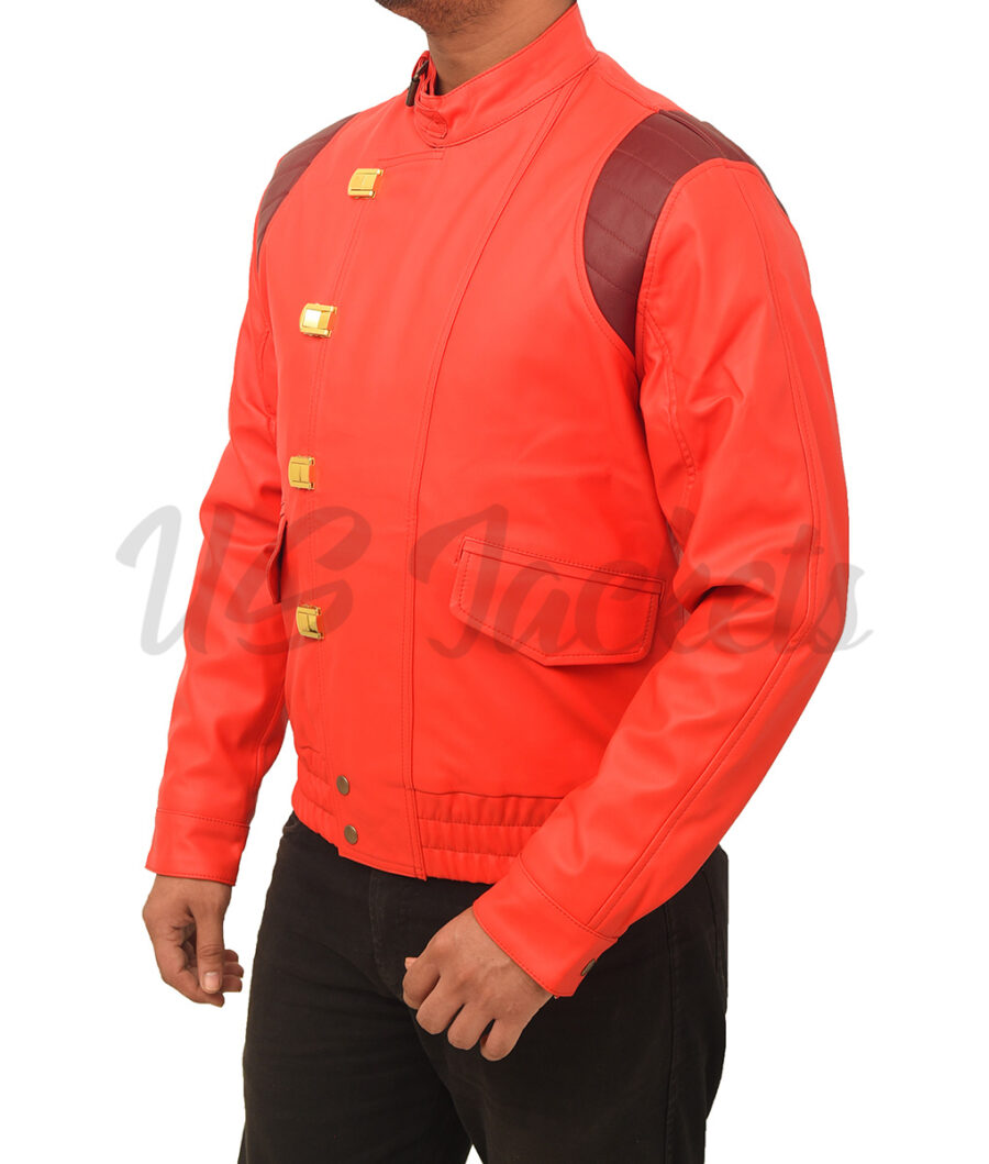 Akira Kaneda Red/Black Leather Capsule Motorcycle Leather Jacket ...