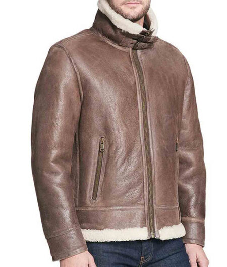 Richard Brown Leather Aviator Jacket - Men's Leather Aviator Jacket