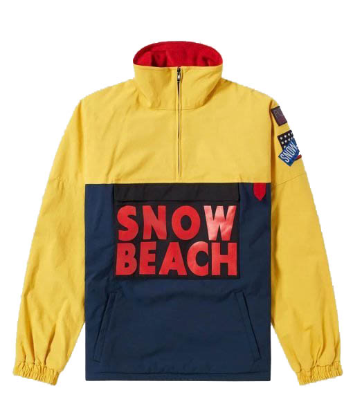 Snow Beach Hip Hop Blue And Yellow Jacket - Usjackets
