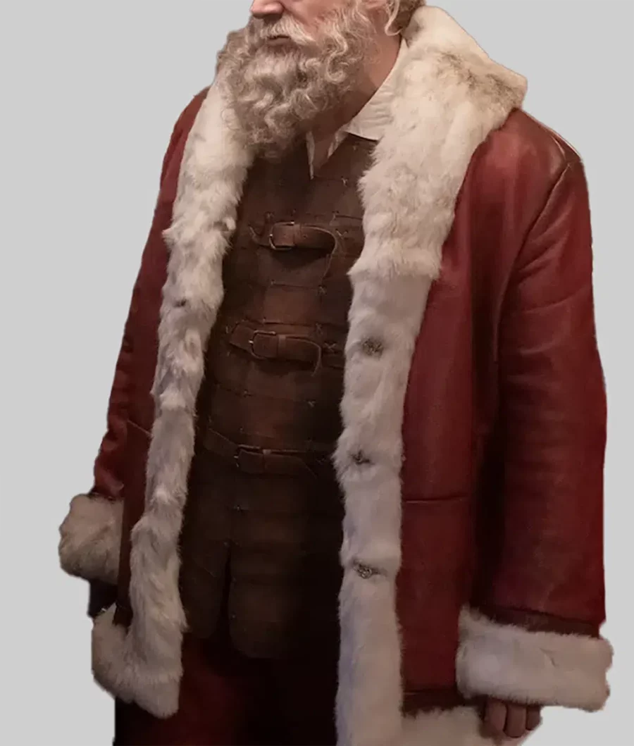 Leather Santa Jacket - Violent Night Santa Claus Jacket | Usjackets