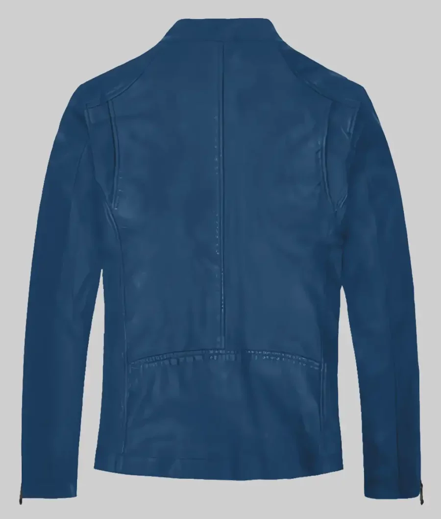 Jim Carrey Blue Leather Jacket - Jim Carrey Leather Jacket