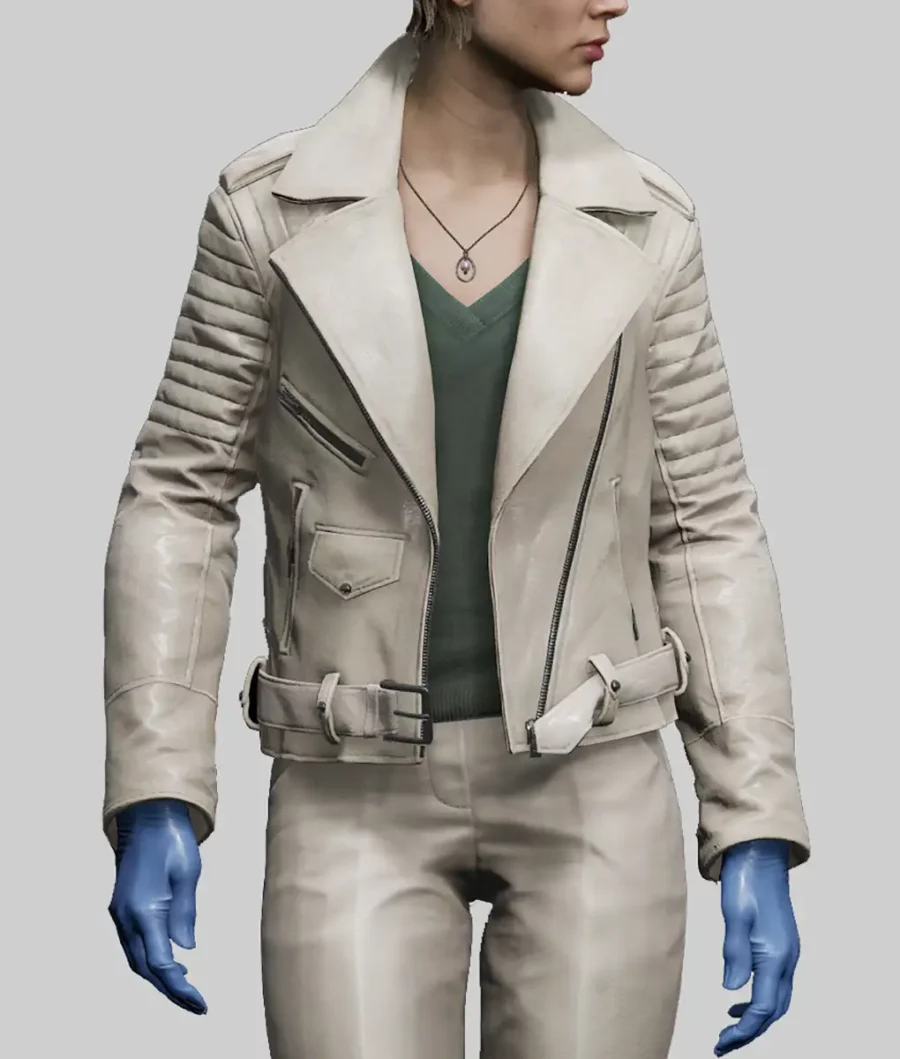 Pearl Payday 3 White Leather Jacket - Rebecca LaChance White Jacket
