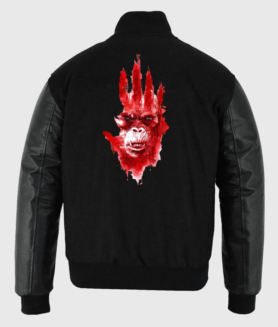 Godzilla x Kong The New Empire Black Bomber Jacket