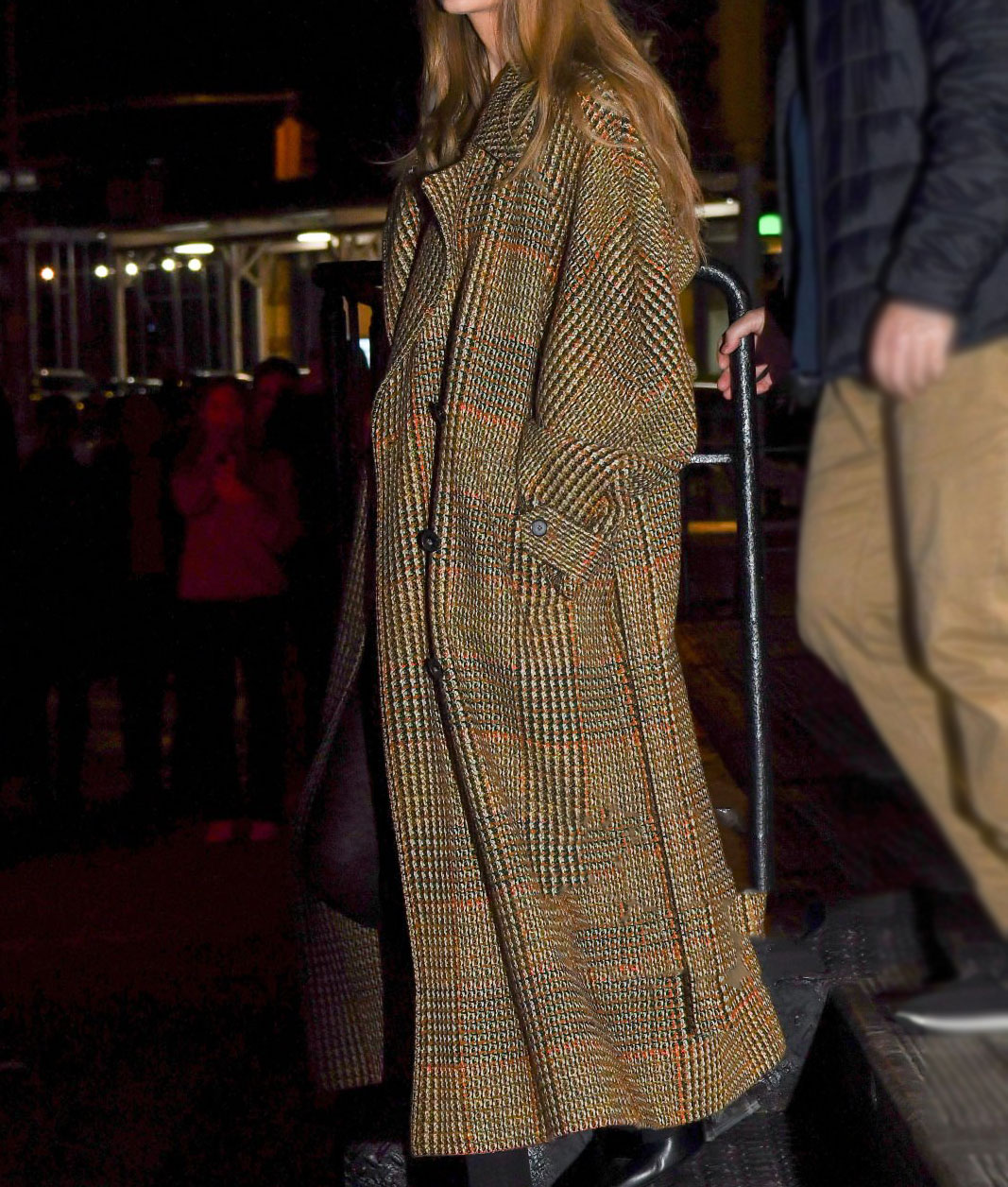 Taylor Swift Brown Plaid Pattern Double Breasted Coat