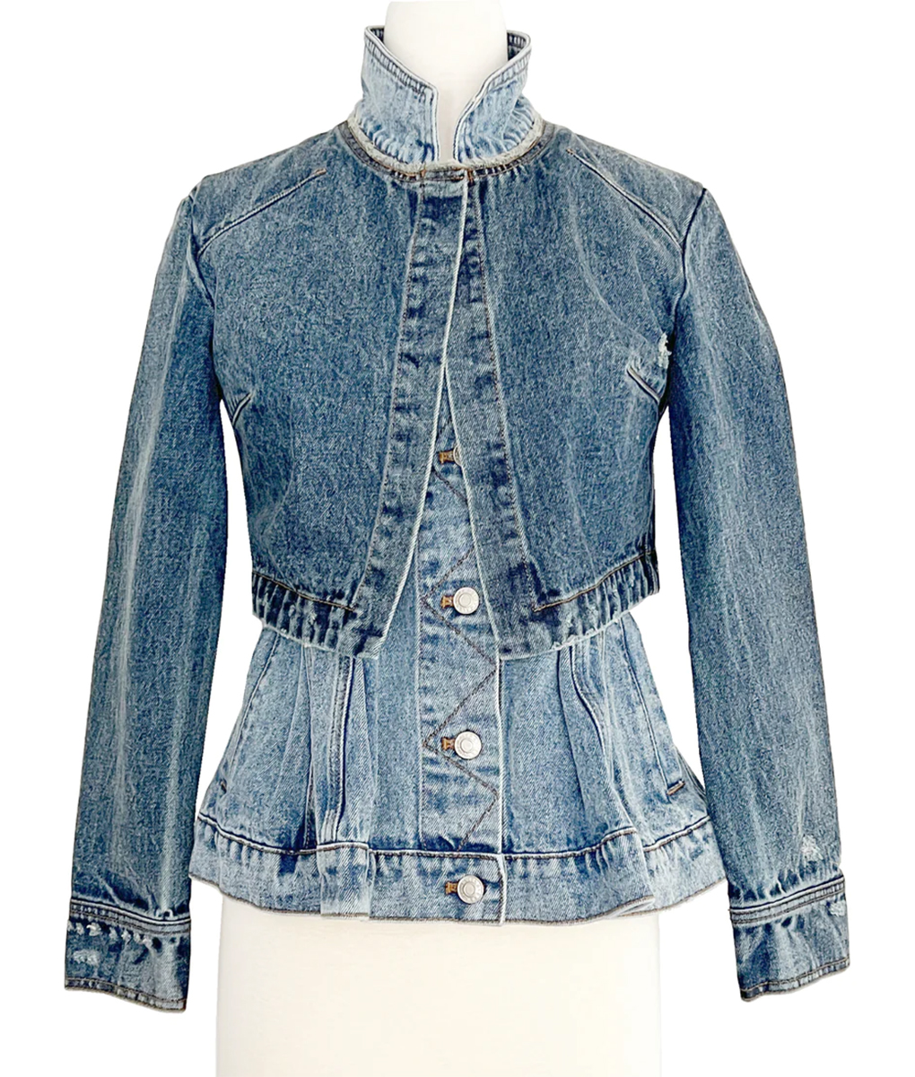 Michelle Obama Blue Double Denim Jacket