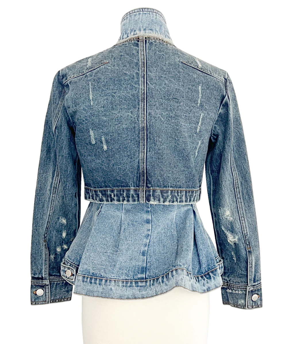 Michelle Obama Blue Double Denim Jacket