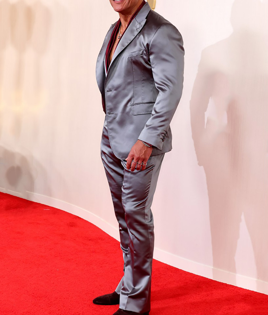 Dwayne Johnson (The Rock) Oscar Gray Suit - Usjackets
