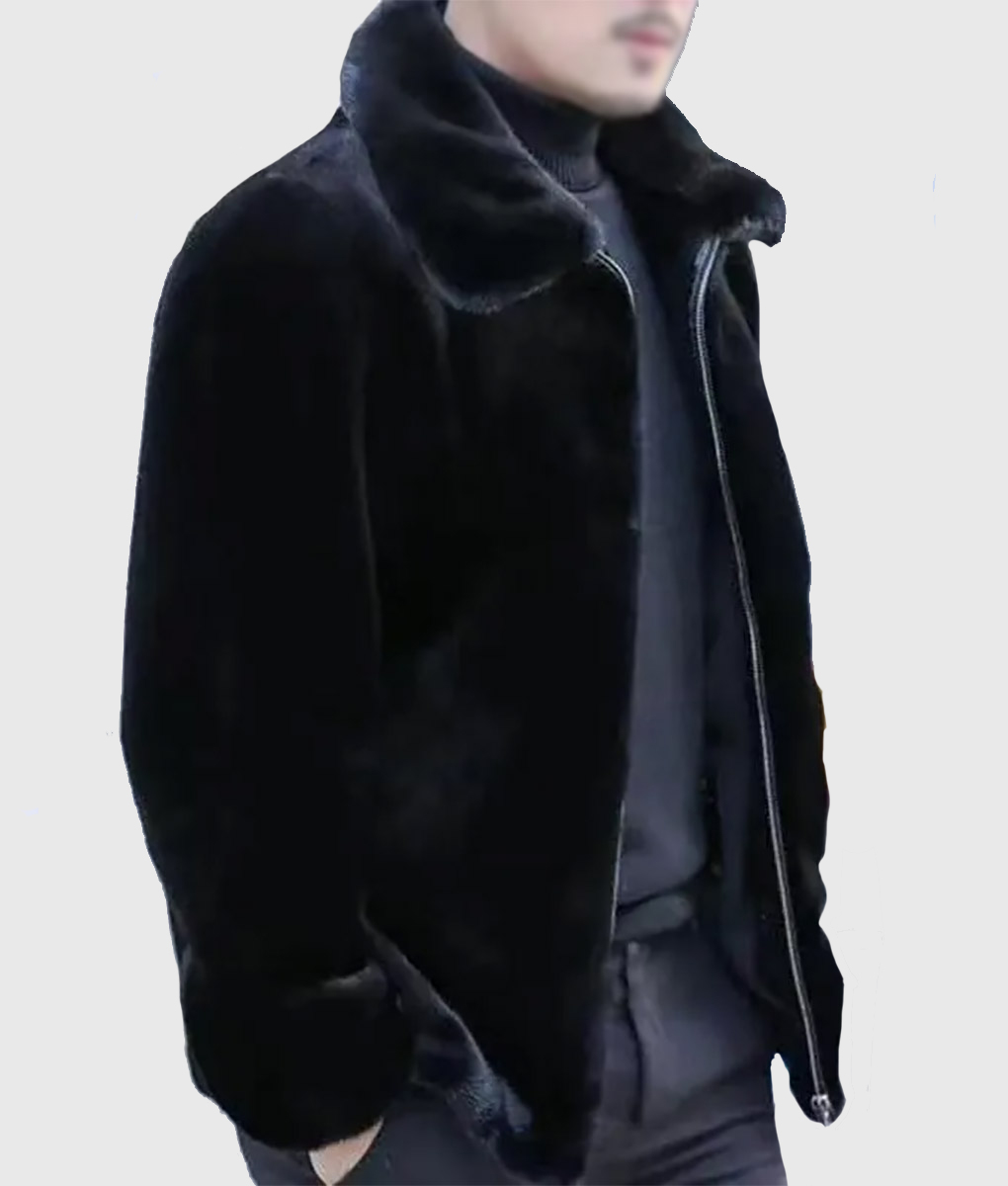 Rayan Lawrence Black Mafia Family (K-9) Black Fur Jacket