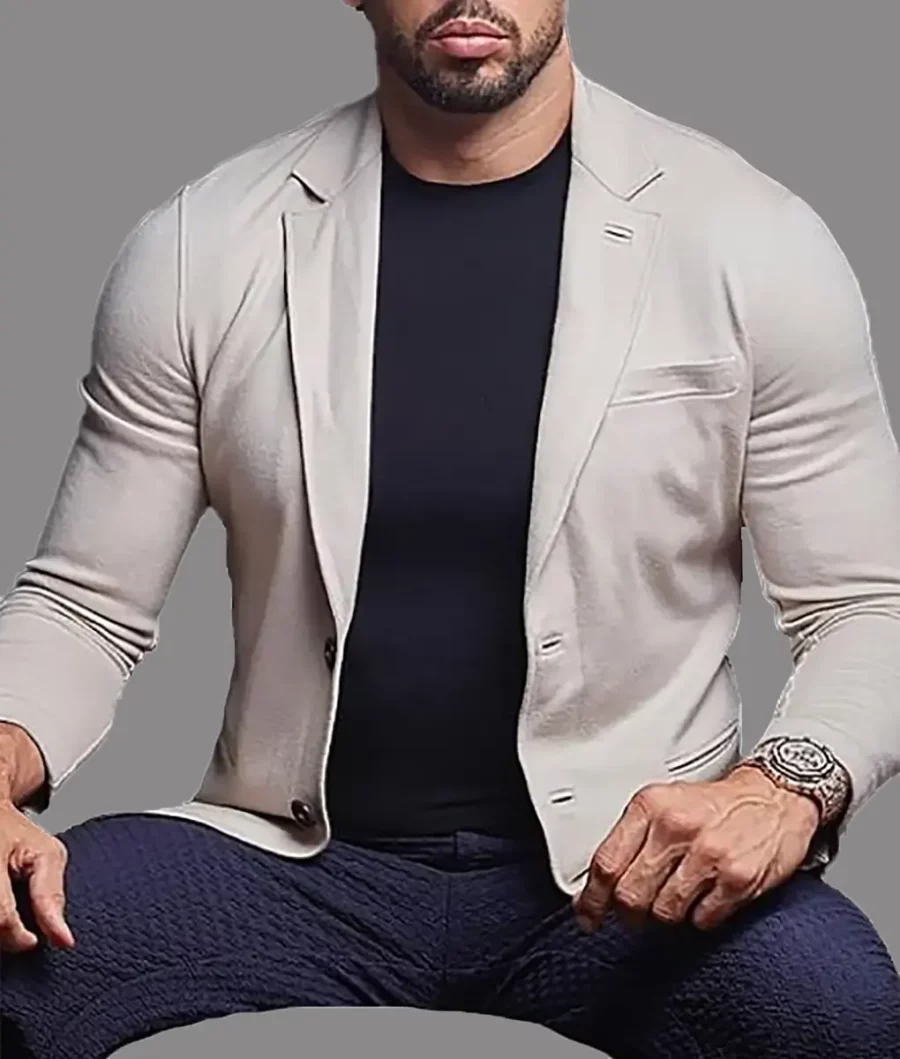 PBD Podcast Andrew Tate Beige Blazer - Top G Beige Blazer