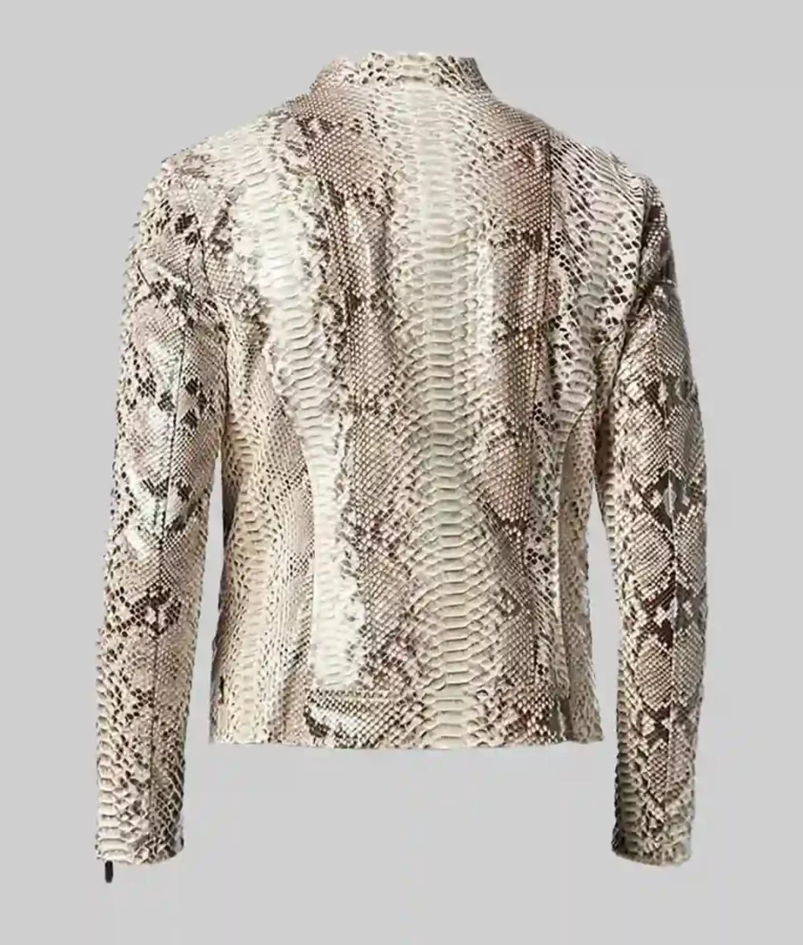 Andrew Tate Snake Pattern Leather Biker Jacket - Andrew Tate Snake ...