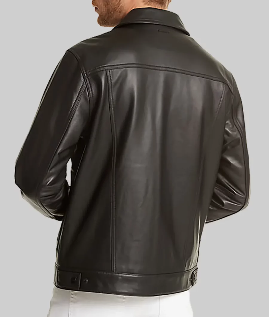 Austin Black Leather Trucker Jacket - Usjackets