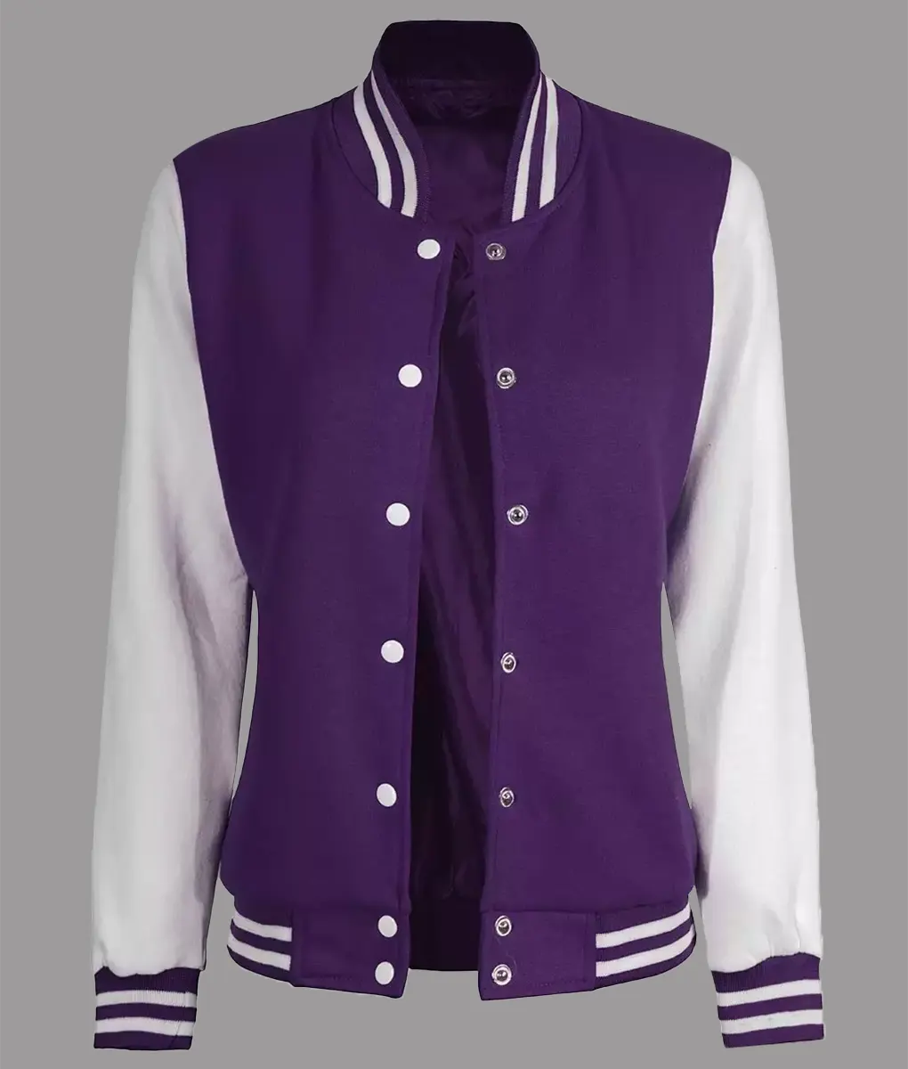 Wendy Purple and White Varsity Jacket - Usjackets
