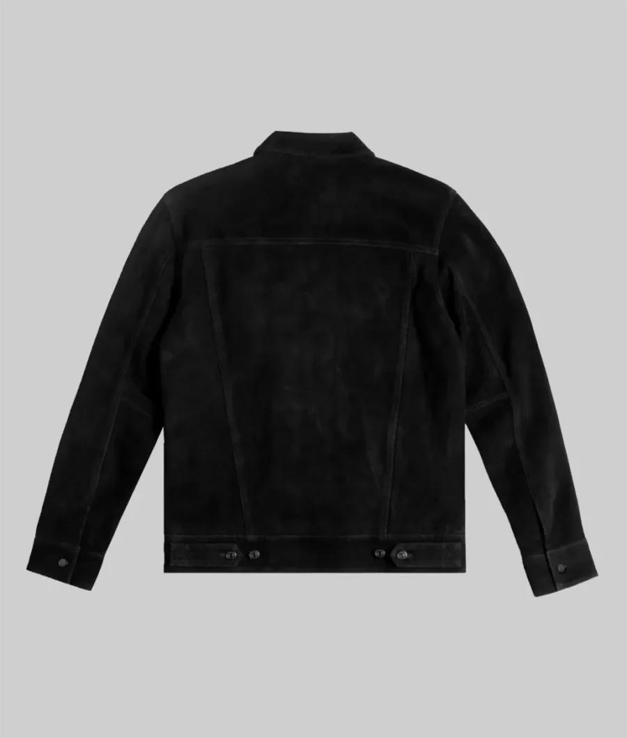 Tomas Black Suede Trucker Jacket - Usjackets