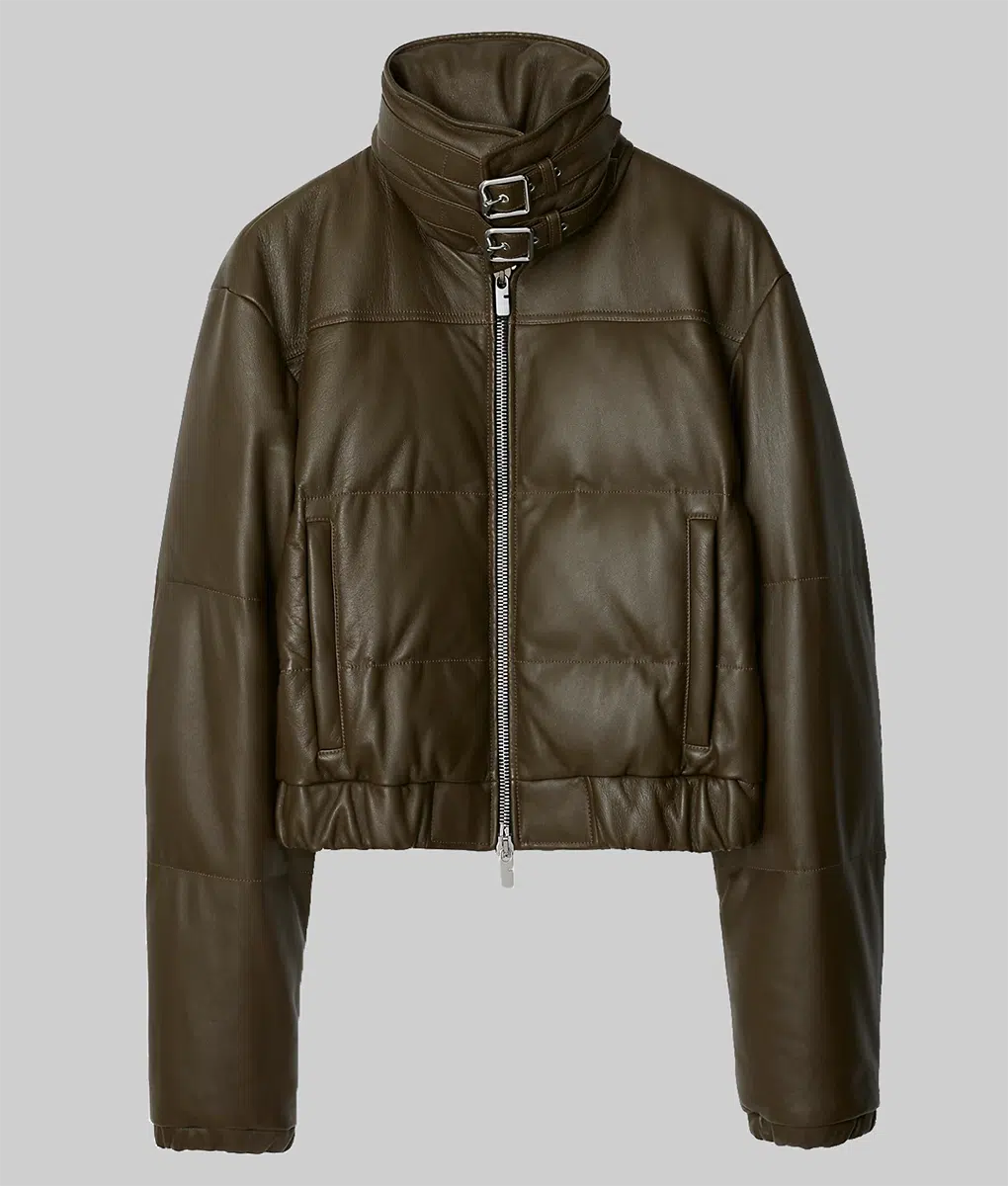 Daniel Lee Brown Leather Puffer Jacket | US Jackets