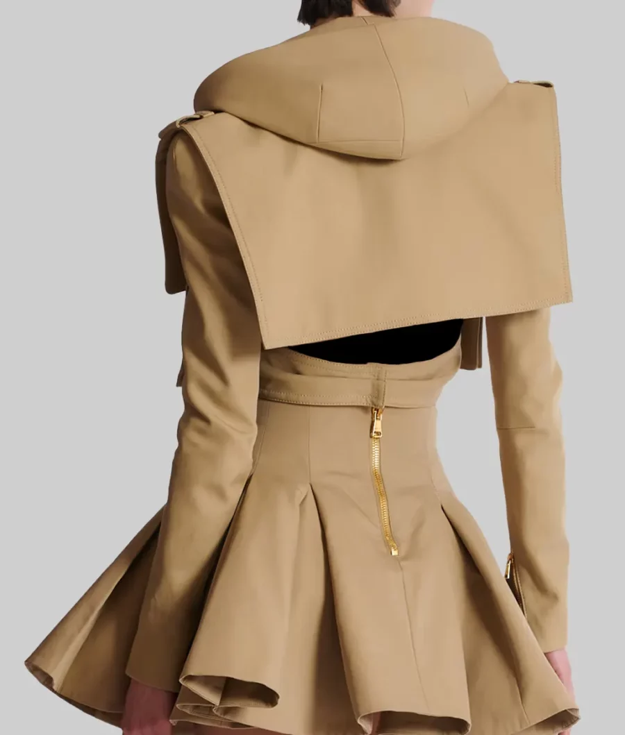 Dove Cameron Cotton Cropped Hooded Jacket | US Jackets