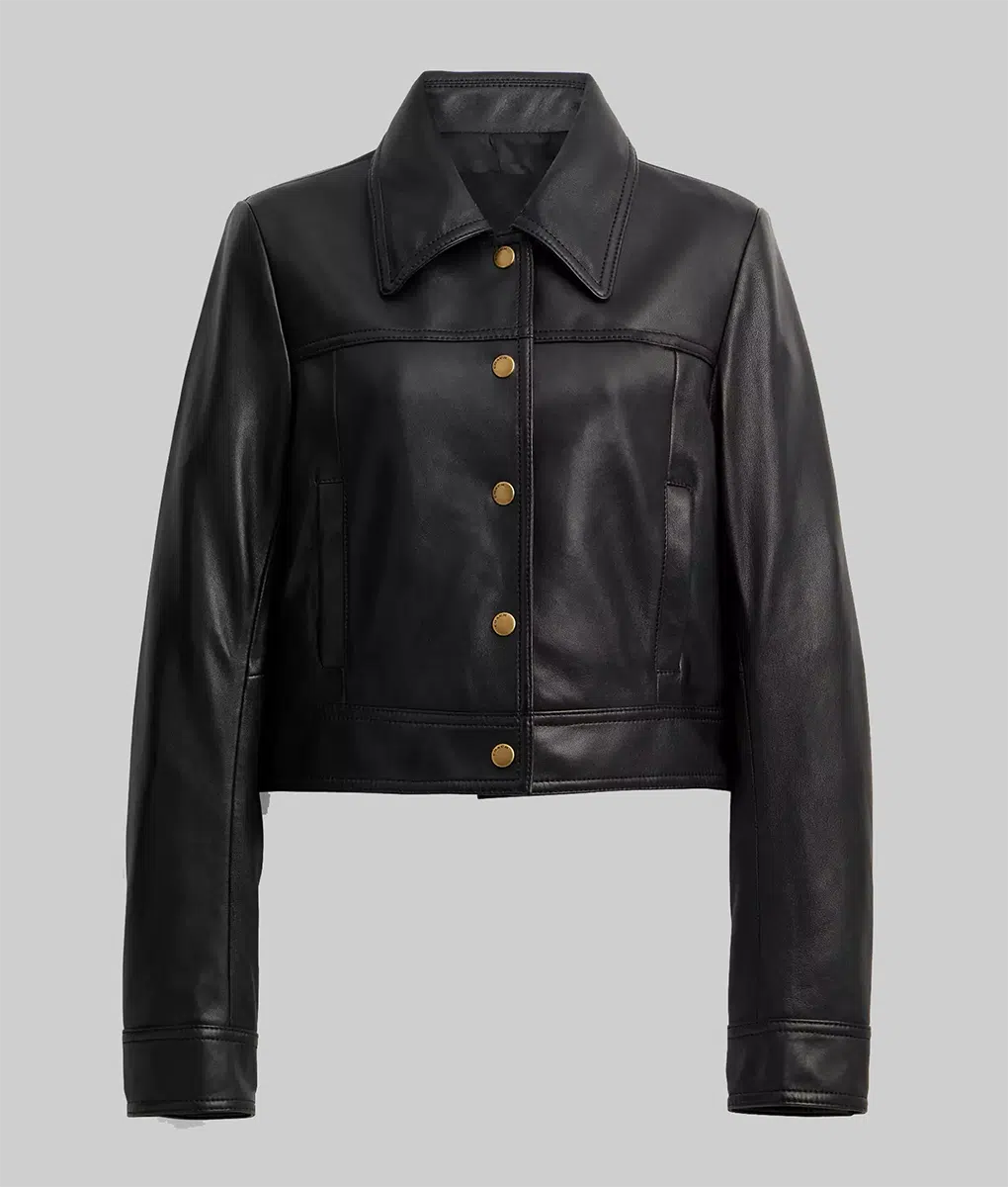Tracker Sofia Pernas Black Leather Jacket | US Jackets