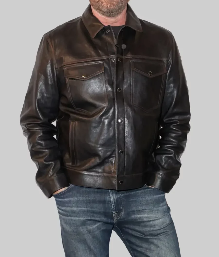 Gerard Butler Brown Leather Jacket - US Jackets