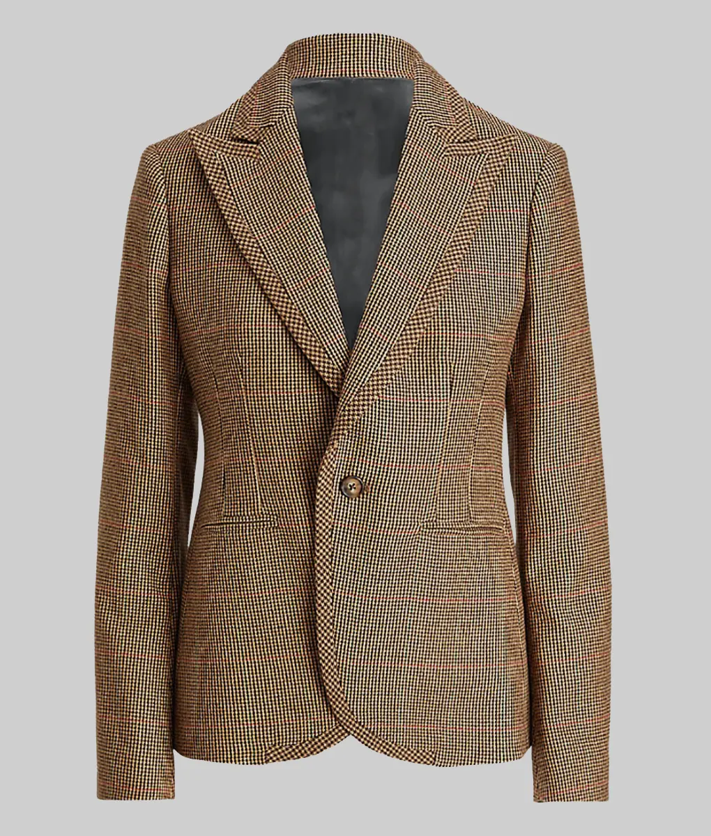 Virgin River Alexandra Breckenridge Plaid Texture Wool Blazer - US Jackets